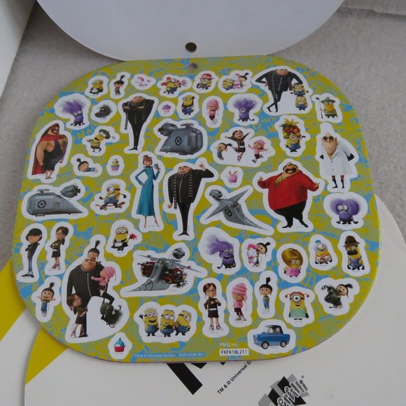 Other | Illumination Despicable Me Minion Made 30 Stickers Book 8 Pages ...